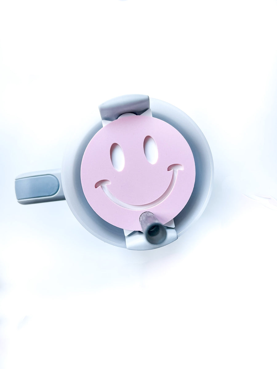 Smiley Face Stanley Topper - Pink – Tate Design Co.